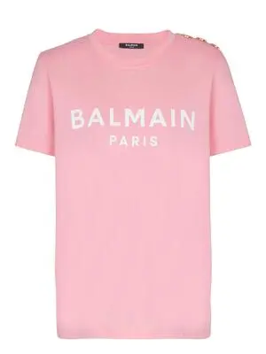 Balmain Logo Print Crewneck T-shirt - Multi-color