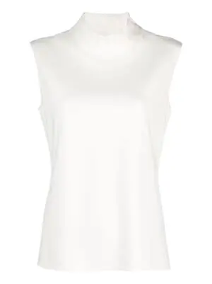 Theory Mock Neck Sleeveless Top - White