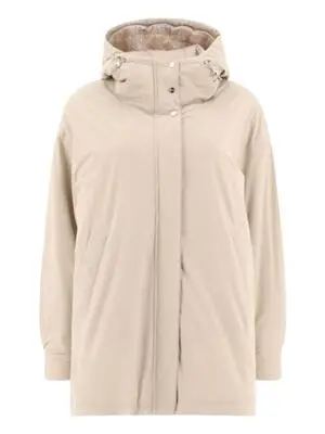Herno Hooded Drawstring Puffer Jacket - Nude