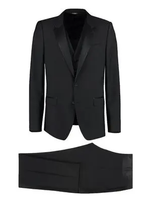 Dolce & Gabbana Dolce Gabbana Three-piece Tailored Suit - Black