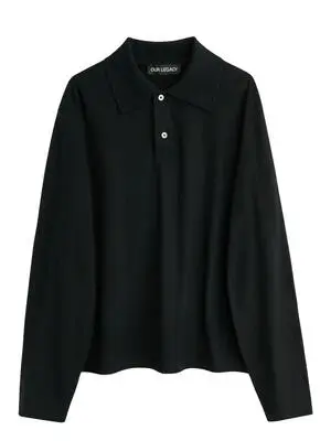 Our Legacy Rugby Long-sleeve Knitted Top - Black