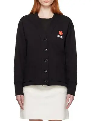 Kenzo Boke Flower Buttoned Cardigan - Black