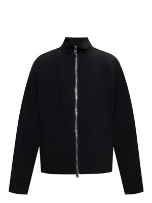 Alexander McQueen Stand Collar Zip Up Jacket - Black