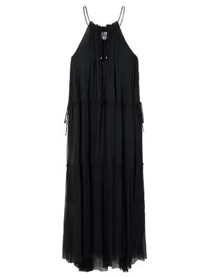 Isabel Marant Étoile Ruffled Tiered Chiffon Midi Dress - Black