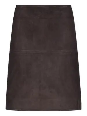 Loulou De Saison LouLou De Saison Engel Suede Pencil Skirt Darkbrown