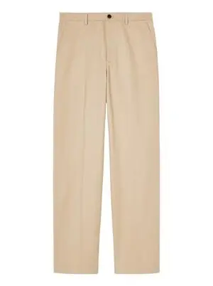 Gucci Embroidered Cotton Twill Trousers - Sand-colored
