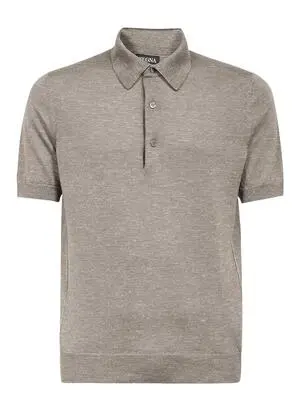 Zegna Short-sleeved Polo Shirt - Gray