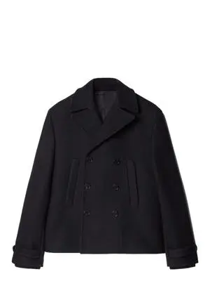 OFF-WHITE Off-White Double-Breasted Long-Sleeved Peacoat