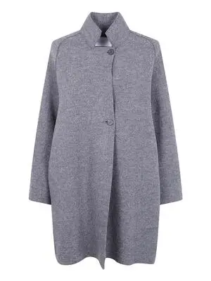 Harris Wharf London Raglan Sleeve Wool Coat - Middlegrey
