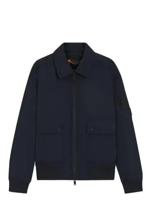 Hugo Boss Bomber Jacket With Patch Pockets - Dark Blue