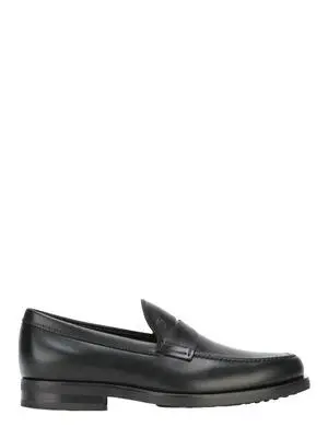 TOD'S Round Toe Loafers - Black