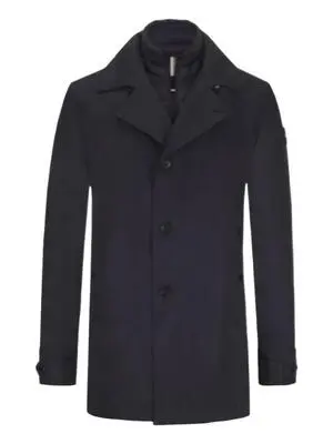 Hugo Boss Long Sleeved Jacket With Lapels And Pockets - Black