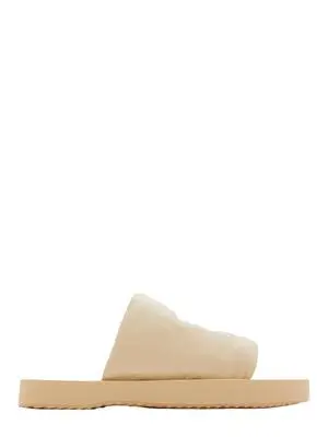 Burberry Equestrian Knight" Padded Slides - Nude