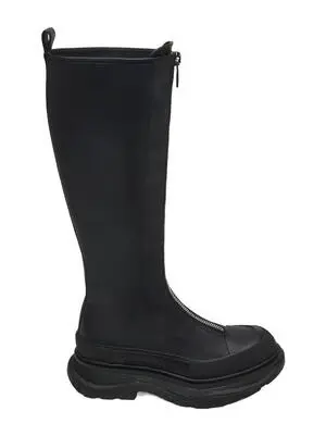 Alexander McQueen Tread Slick Front-zipped Boots - Black