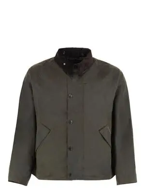Barbour Corduroy Collar Buttoned Jacket - Olive