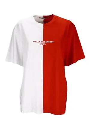 Stella McCartney Two-tone T-shirt - Red