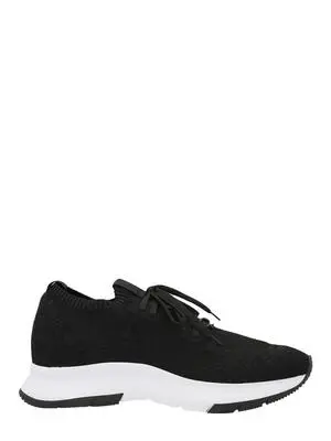 GIANVITO ROSSI Fine-knit Low-top Sneakers - Black
