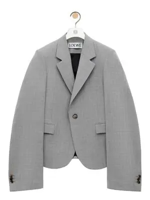 Loewe Loewe Single-Breasted Tailored Blazer Light Gray