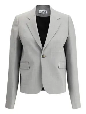 Loewe Single-breasted Tailored Blazer - Light Gray