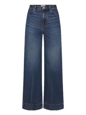 FRAME Wide-leg Trousers - Blue