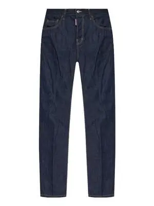 Dsquared2 Straight-leg Jeans With Logo Detail - Black