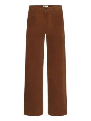 FRAME High-rise Flared-leg Corduroy Trousers - Brown