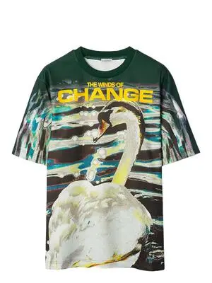 Burberry Graphic Printed Crewneck T-shirt - White