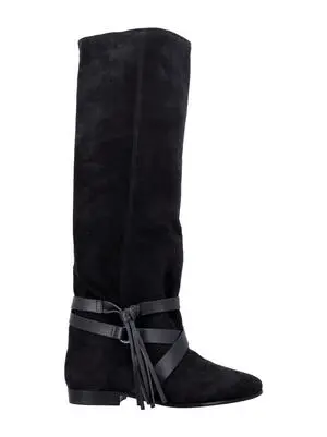 Isabel Marant Étoile Silmon Suede Knee-high Boots - Black