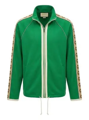GUCCI Gucci Logo Stripe Zip-Front Jacket