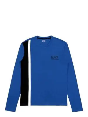 EA7 Round-necked Logo T-shirt - Blue
