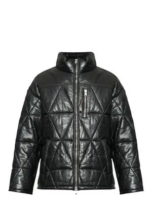 ALLSAINTS Brockwell Quilted Leather Jacket - Black