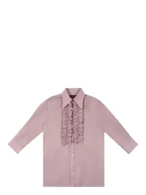 GUCCI Gucci Cotton Muslin Shirt With Ruffle Trim