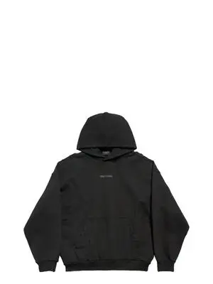 Balenciaga Logo Printed Hoodie - Black