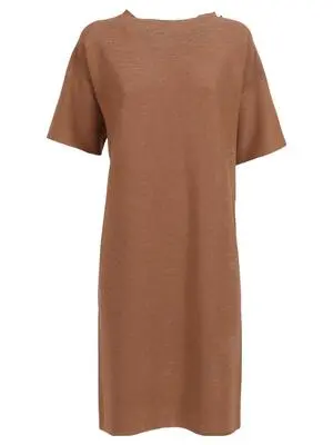 Fabiana Filippi Lurex Knit Dress - Brown