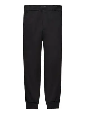 Prada Technical Fleece Trousers With Duchesse Details - Black
