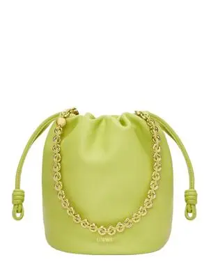 Loewe Chain Strap Bucket Shoulder Bag - Green