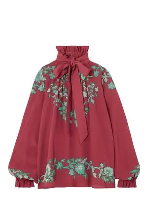 La DoubleJ La Double J Cerere Floral Ruffled Blouse Multicolor
