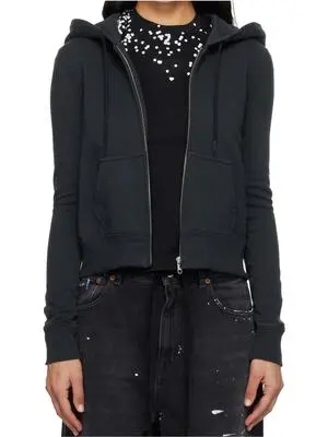 MAISON MARGIELA Hooded Zip-up Jacket - Black
