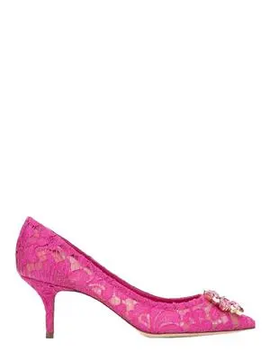 Dolce & Gabbana Dolce & Gabbana Embellished Lace Pumps Fuchsia