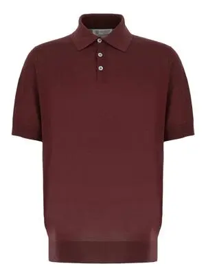 Brunello Cucinelli Collared Short-sleeved Polo Shirt - Red