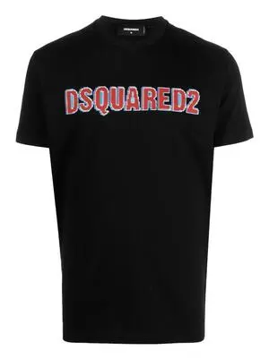 Dsquared2 Dsquared2 Logo Printed Crewneck T-Shirt Black