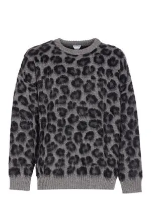 BOTTEGA VENETA Bottega Veneta Leopard Print Crewneck Jumper