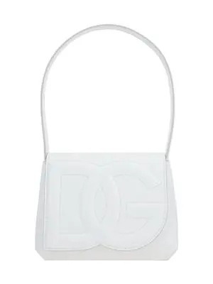 Dolce & Gabbana Dg Logo Embossed Shoulder Bag - White