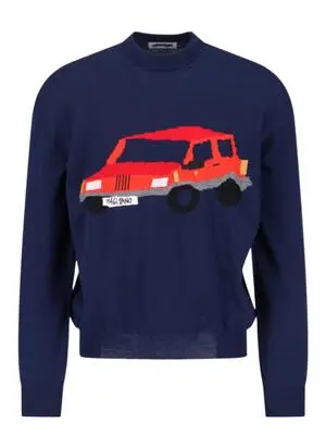 MAGLIANO Graphic Detailed Crewneck Sweater - Blue