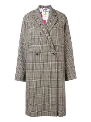 Stella McCartney Double-breasted Plaid Coat - Multicolor