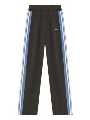 AUTRY Striped Wide-leg Pants - Black