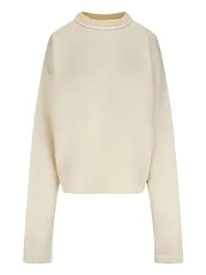 JIL SANDER High-neck Ribbed Pullover - Nude