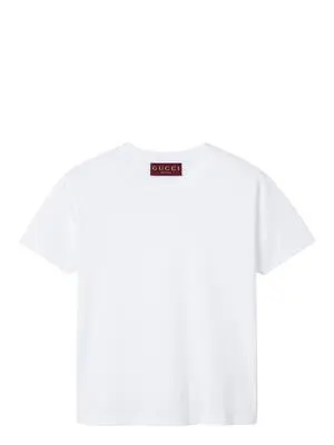 GUCCI Gucci Embroidered Cotton Jersey T-Shirt
