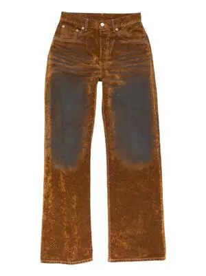 Acne Studios Acne Studios Printed Suede Effect Jeans No