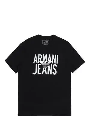 Emporio Armani Navy Blue Short-sleeved T-shirt - Black